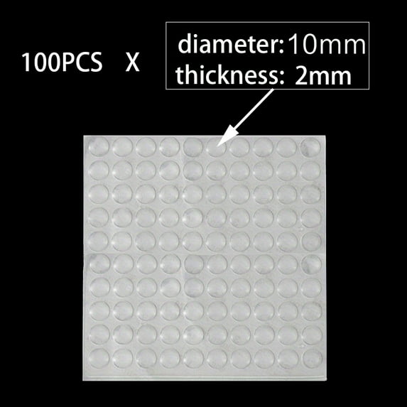100Pcs Soft Silicone Rubber Anti Slip Bumpers Feet Pads Damper Buffer ...