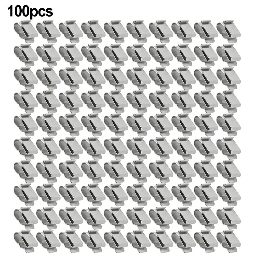 100Pcs Solar Panel Cable Clips Stainless Steel PV Cable Clamp For Home ...