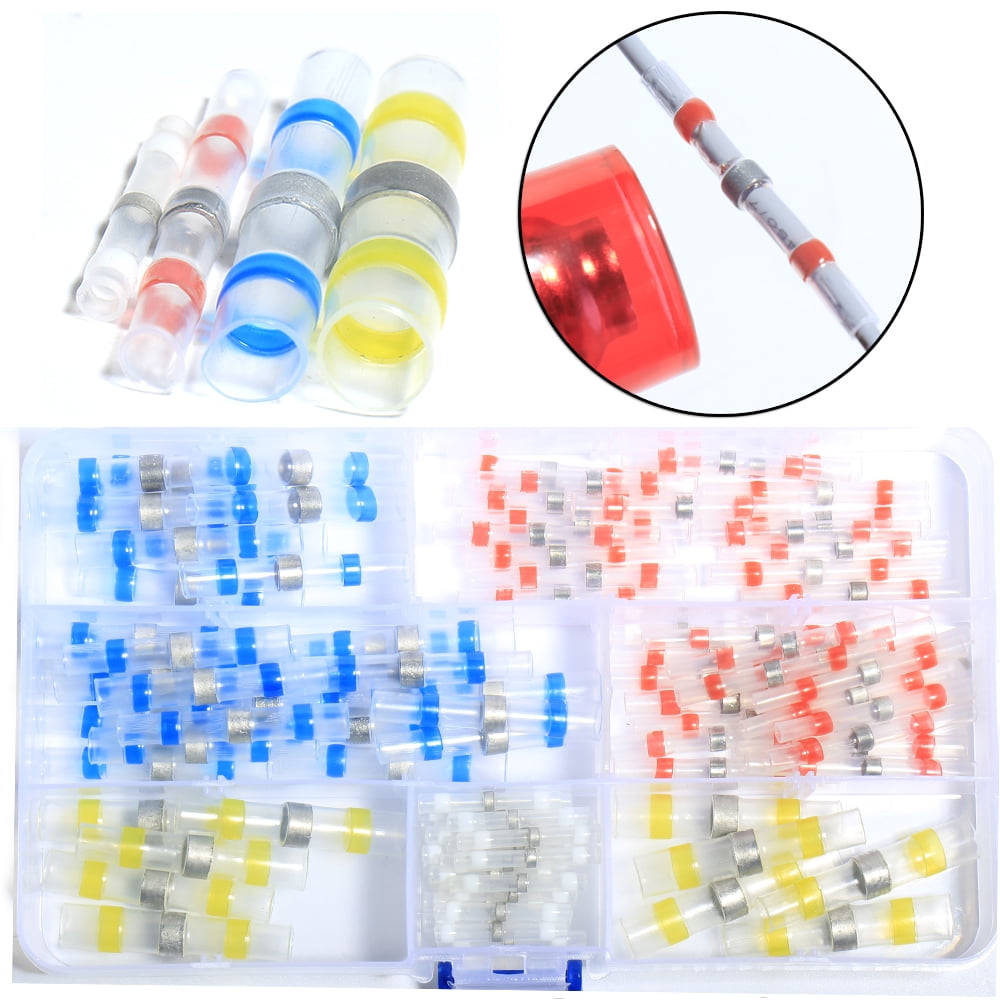 100Pcs Solder Seal Sleeve Wire Connectors, Heat Shrink Butt Splice ...