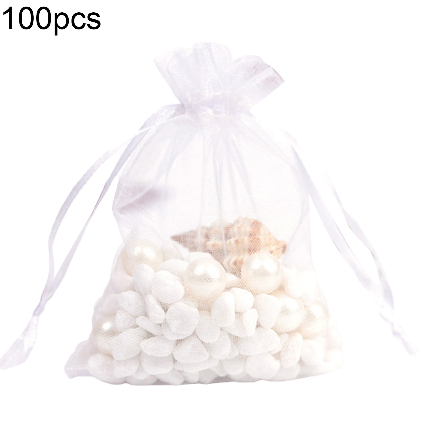 100Pcs Solid Color Yarn Gift Bag Wedding Candy Lucky Pouch Storage ...