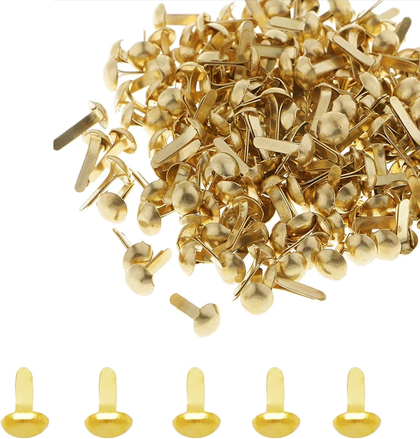 100Pcs Split Pins,Split Pins,Metal Paper Fasteners Mini Brads,Round ...