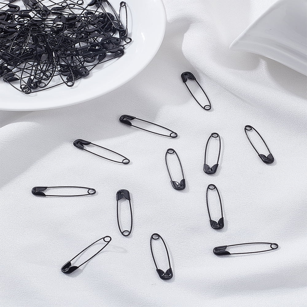 100Pcs Spray Painted Iron Safety Pins Black 30x6.7x2.4mm - Walmart.com