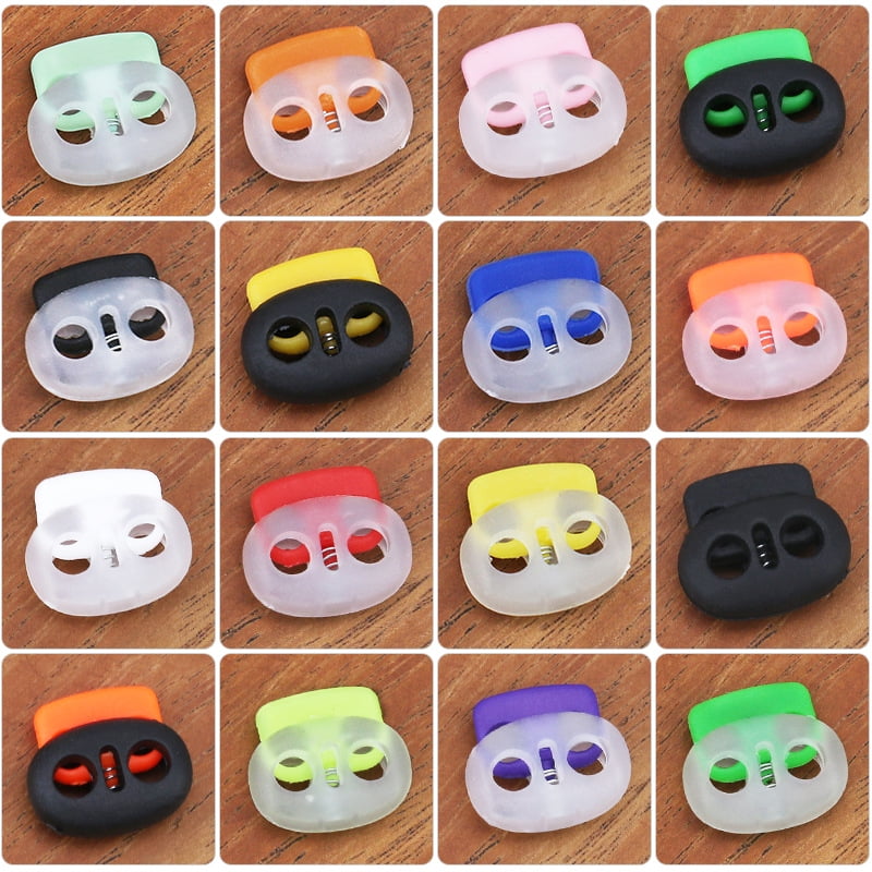 100Pcs Spring Cord Lock End Stopper Plastic Spring Fastener Cord Lock ...