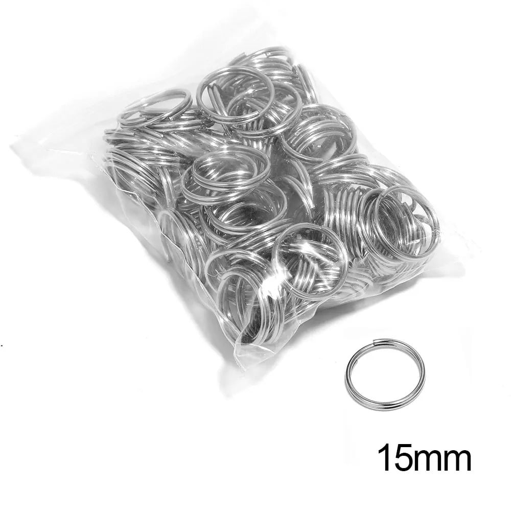 100Pcs Stainless Steel 6/8/10/12/15mm Open Jump Rings Double Loops ...