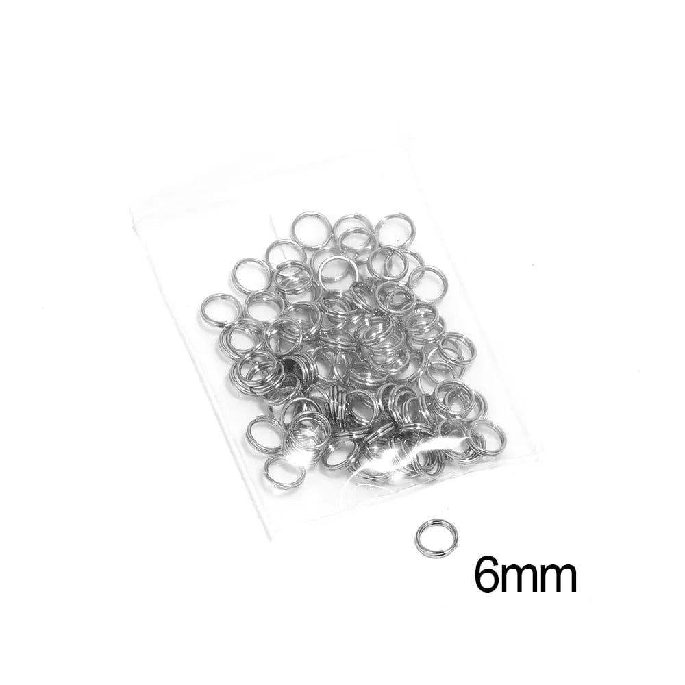 100Pcs Stainless Steel 6/8/10/12/15mm Open Jump Rings Double Loops ...