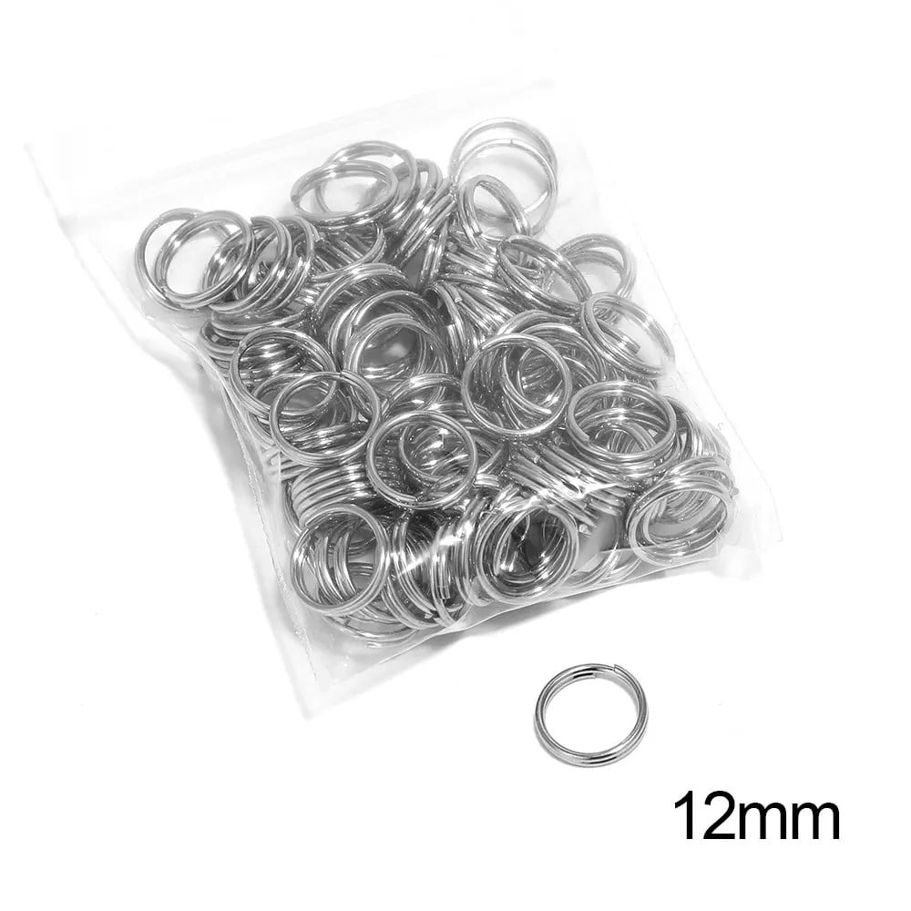 100Pcs Stainless Steel 6/8/10/12/15mm Open Jump Rings Double Loops ...