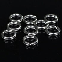 Uxcell 1.2mm x 9mm Fishing Split Rings, 50 Pack 304 Stainless Steel Double Flat Ring for ...