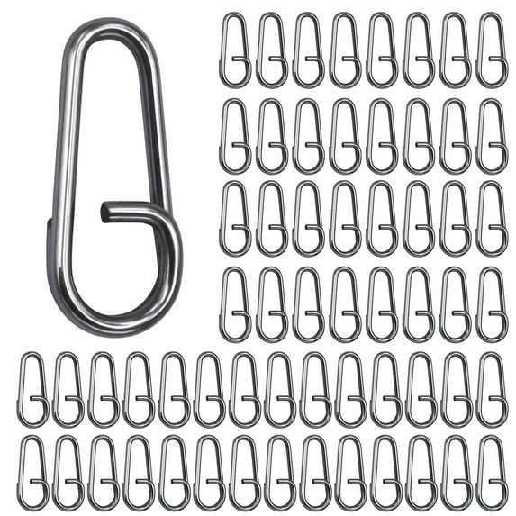 100Pcs Stainless Steel Oval Split Rings Fishing Lures Connector High ...