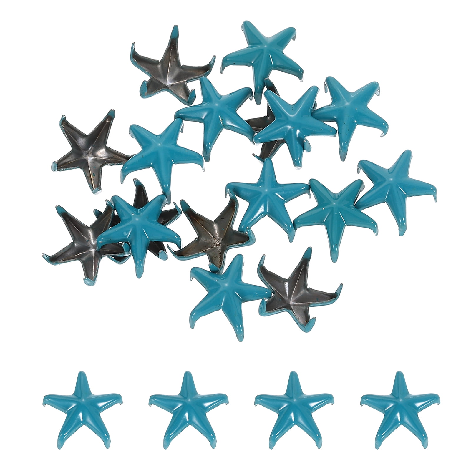 100Pcs Star Studs Rivets, 10mm Metal 5-Claw Nailhead Punk Rivet Stud ...