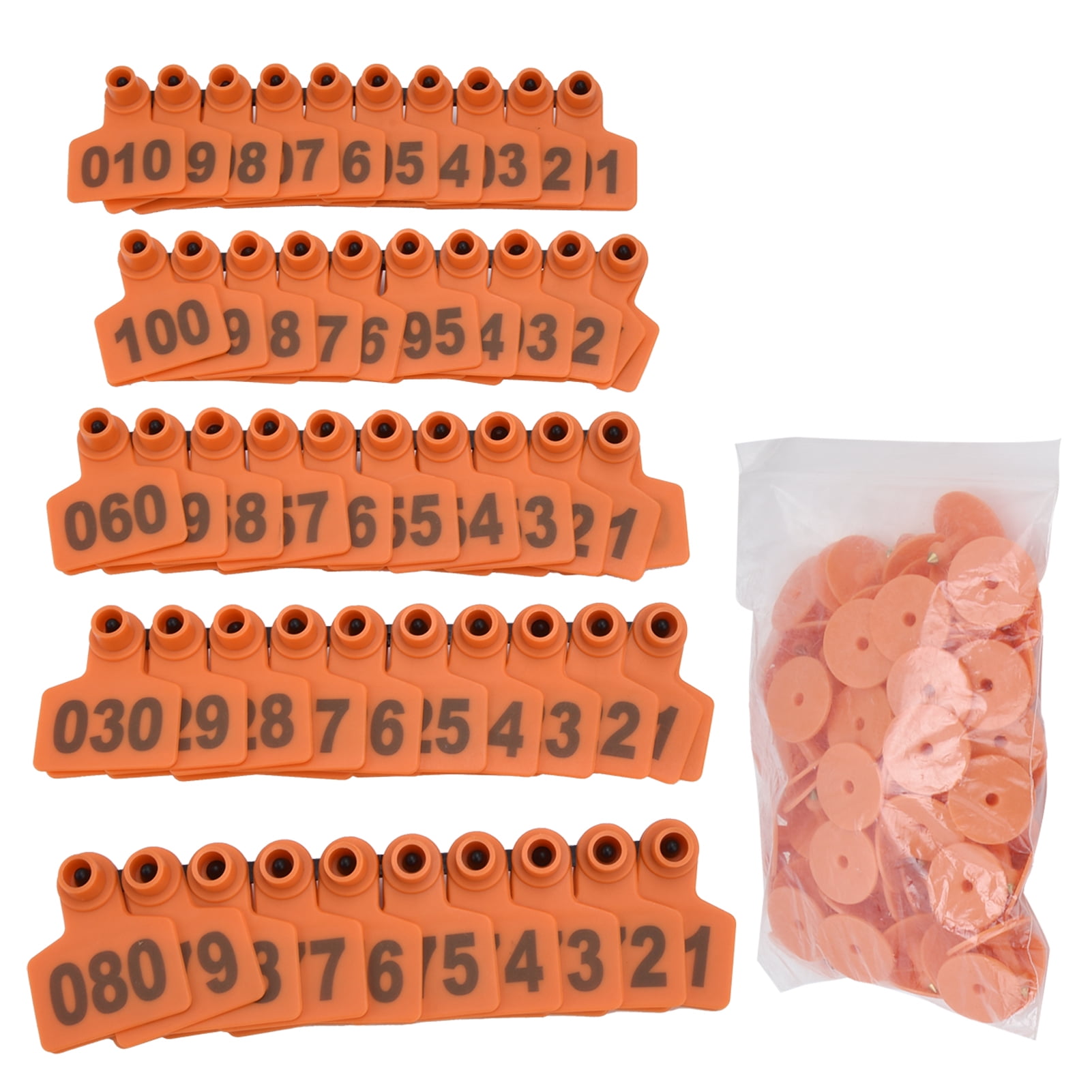 100Pcs TPU Pig Cow Ear Tag with Number 001?100 Ear Label Tag Farm ...