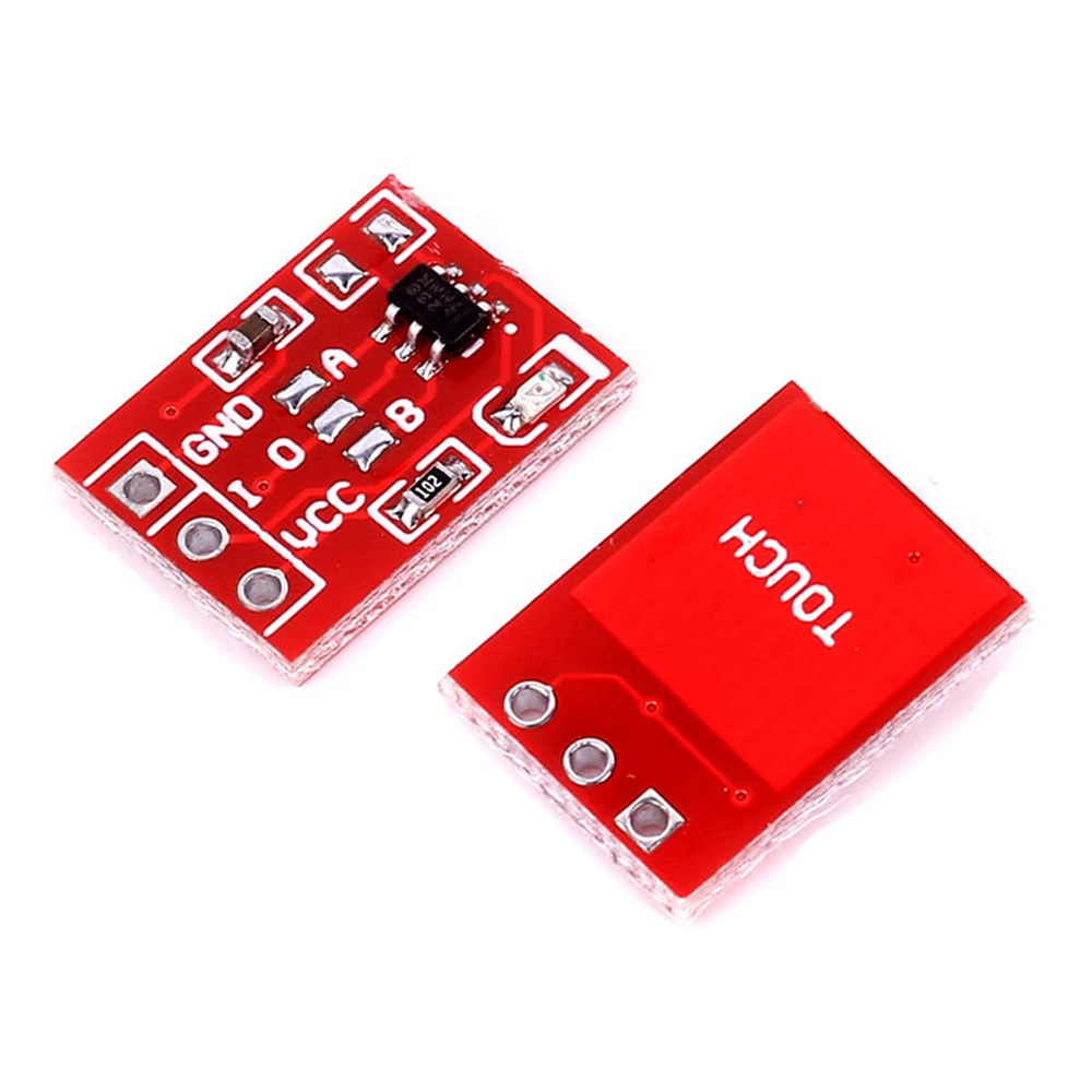 100Pcs TTP223 Touch Key Switch Module Touching Button Capacitor Type Single Channel Self Locking ...