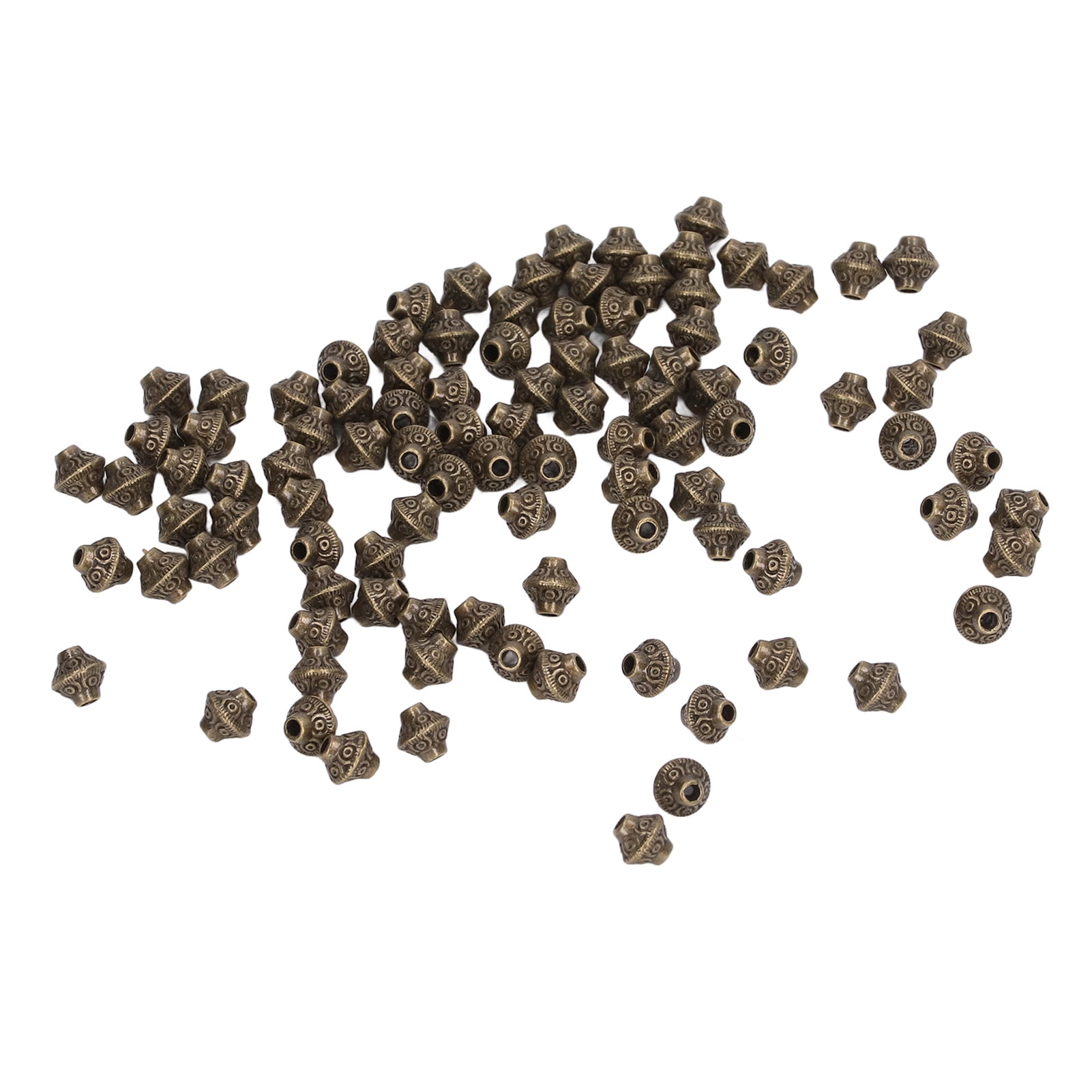 100Pcs Tibetan Spacer Beads 6mm Antique Bronze Zinc Alloy for Jewelry ...