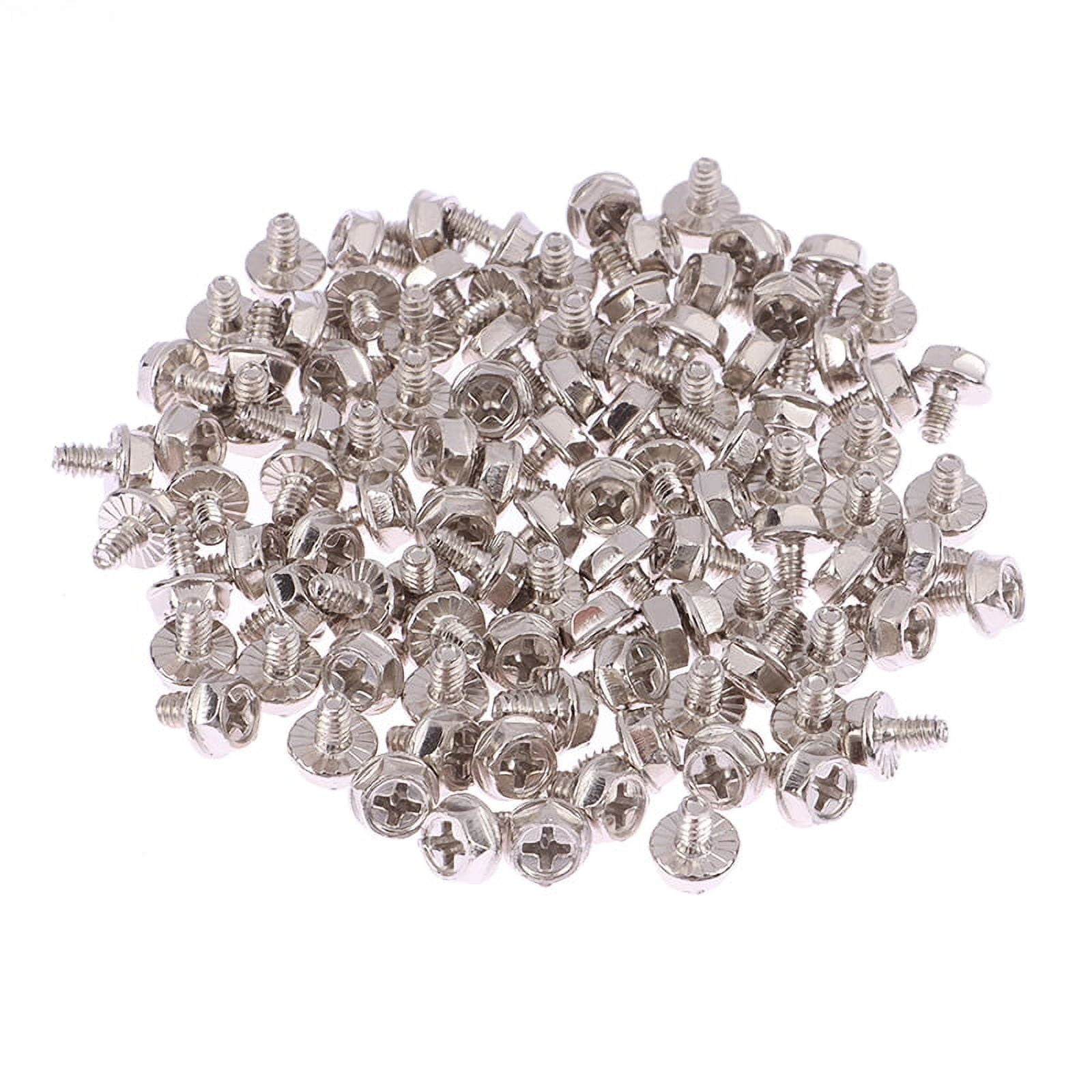 100Pcs Toothed Hex Computer PC Case Hard Drive Motherboard Mounting ...