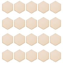 60 Pack Unfinished Wooden Hexagon for DIY Crafts, 3 Inch Blanks for ...
