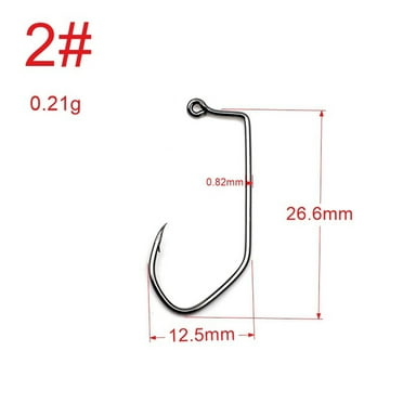 Dr.Fish 100pcs Aberdeen Hooks Size 12-2/0 Offset Long Shank Crappie ...