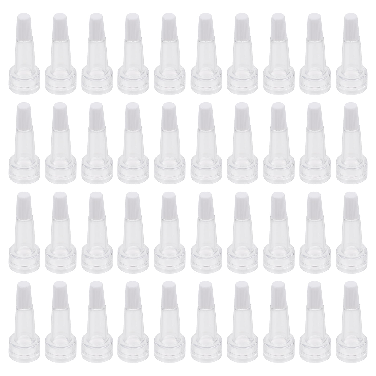100 Pieces Transparent Plastic Caps for Vial Bottles, Essence Liquid ...