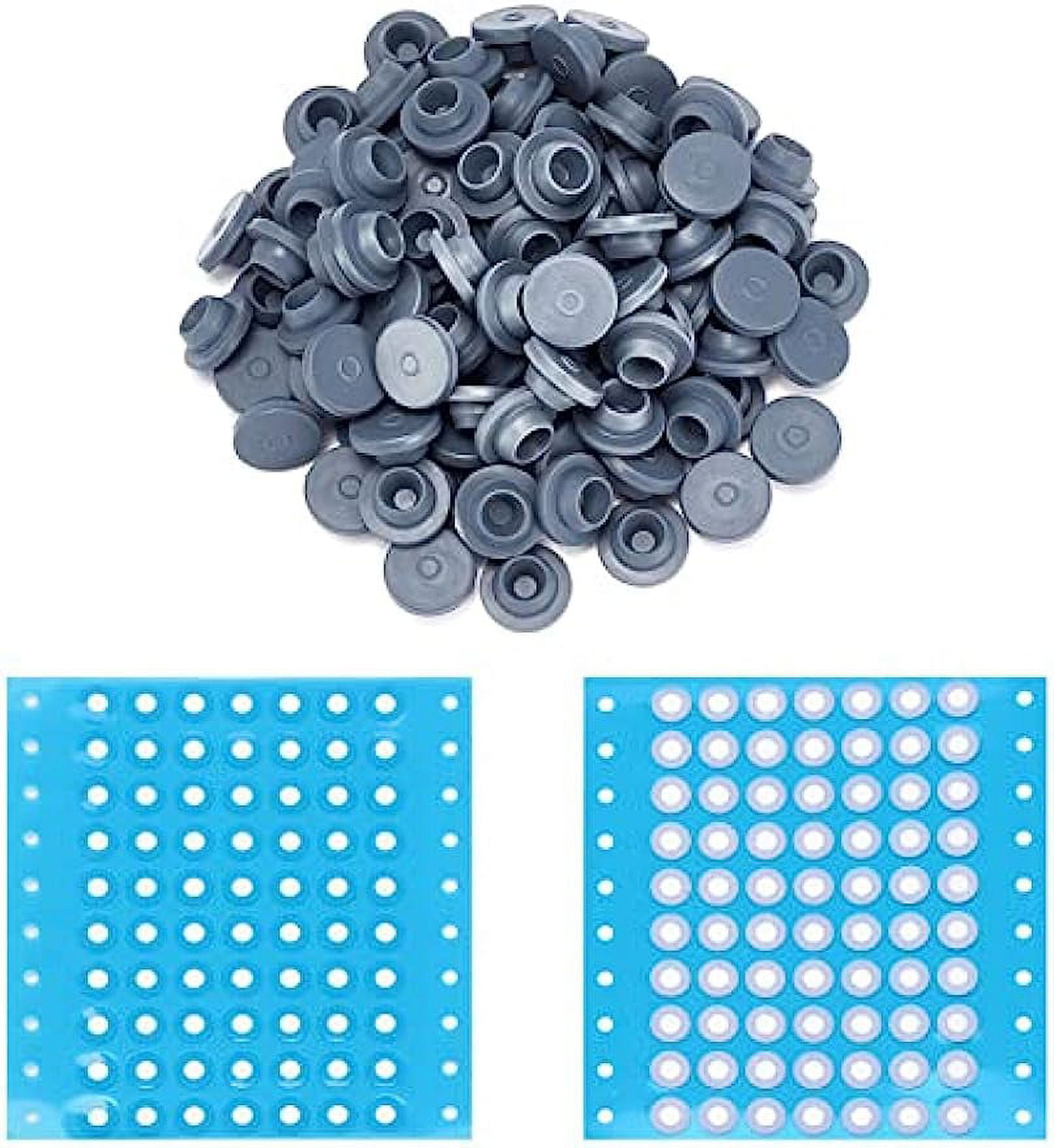 100Pcs Vial Rubber Stopper Rubber Injection Ports with 70 Pieces ...