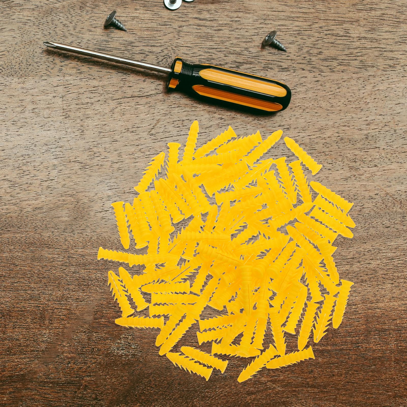 100Pcs Wall Anchors Drywall Screws Expansion Tubes Wall Plug Bolts ...