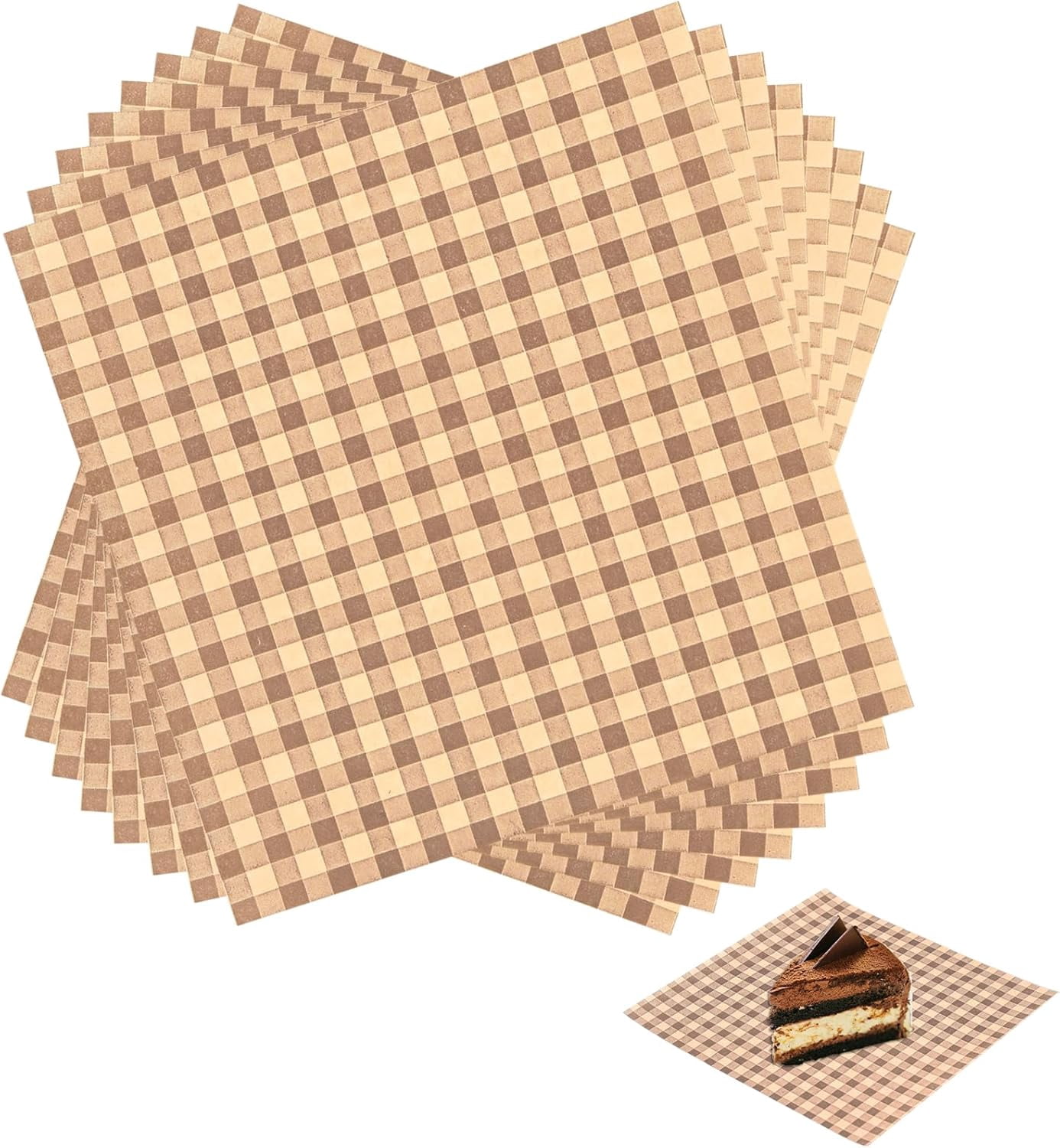 100Pcs Wax Paper Sheets for Food 7.1x7.1" Deli Sandwich Cookie Bread ...