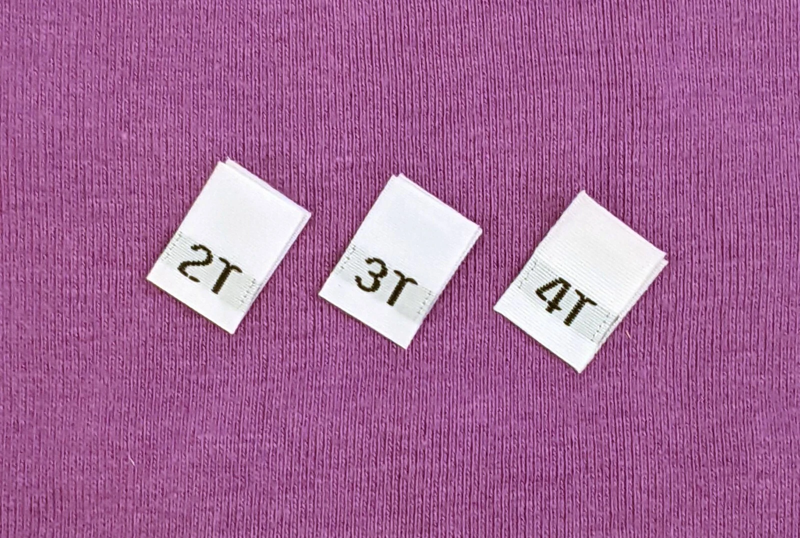 100Pcs White Woven Sewing Folded Garment Clothing Infant Label Size ...