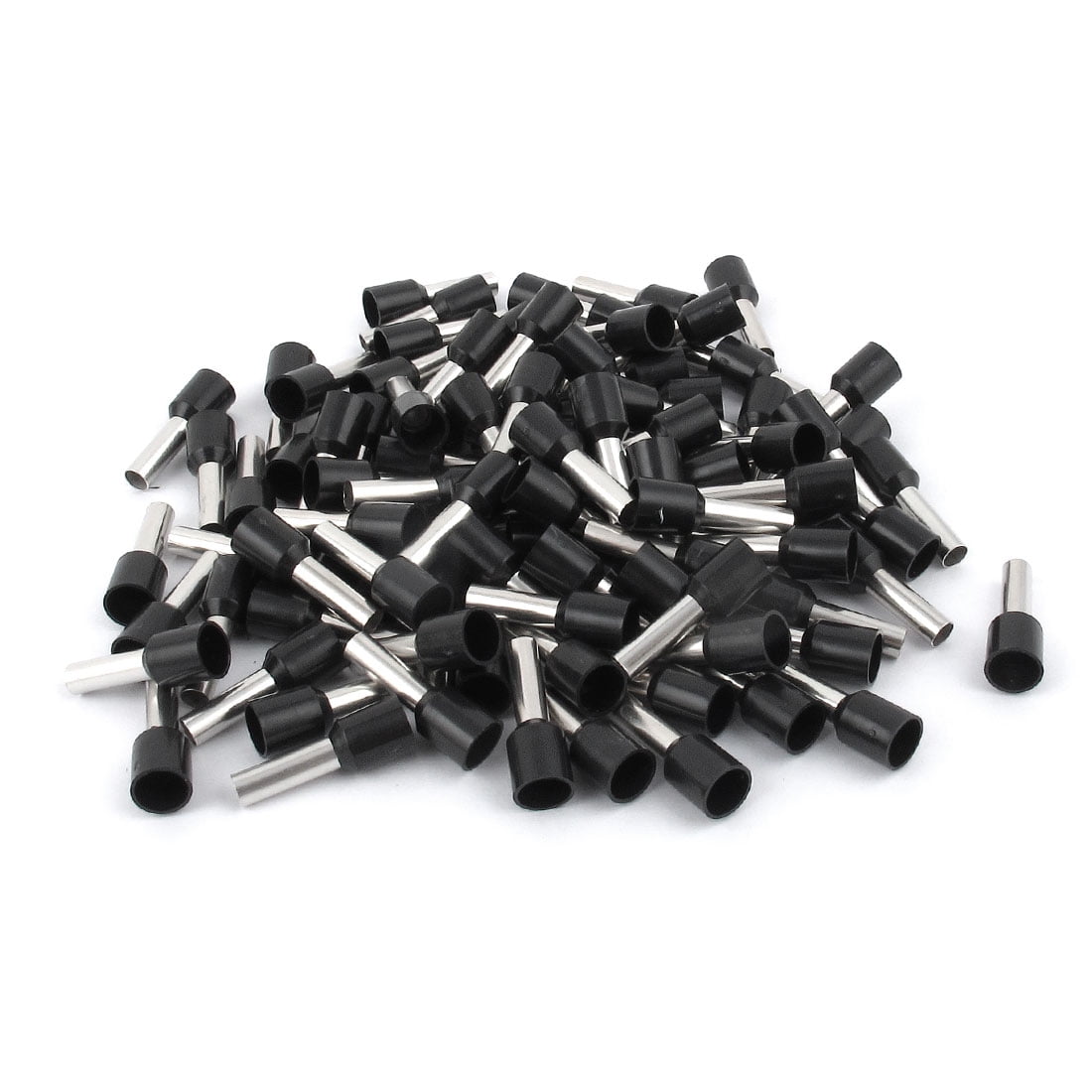 100Pcs Wire Crimp Cord End Terminal Insulated Ferrule Black E6012 10AWG ...