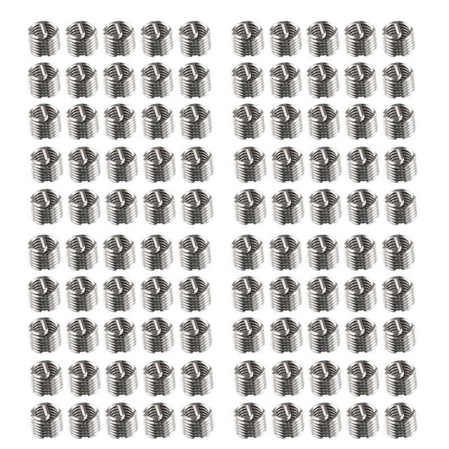 100Pcs Wire Insert Thread, Heli Coil Thread Repair Stainless Steel ...