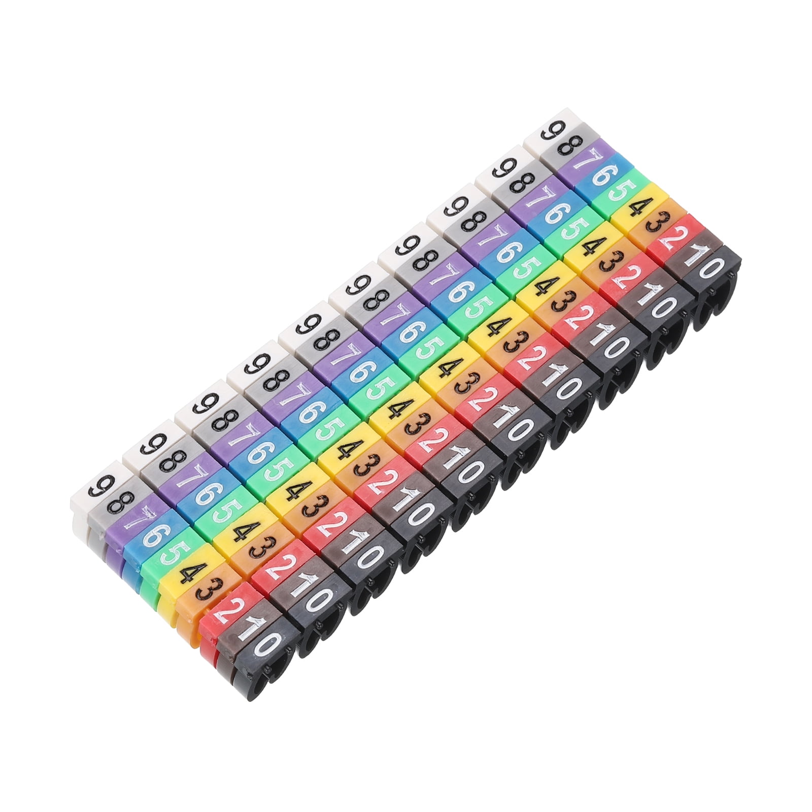 100Pcs Wire Label, 0-9 Digital Cable Labels Tags M2-L Type, Multicolor ...