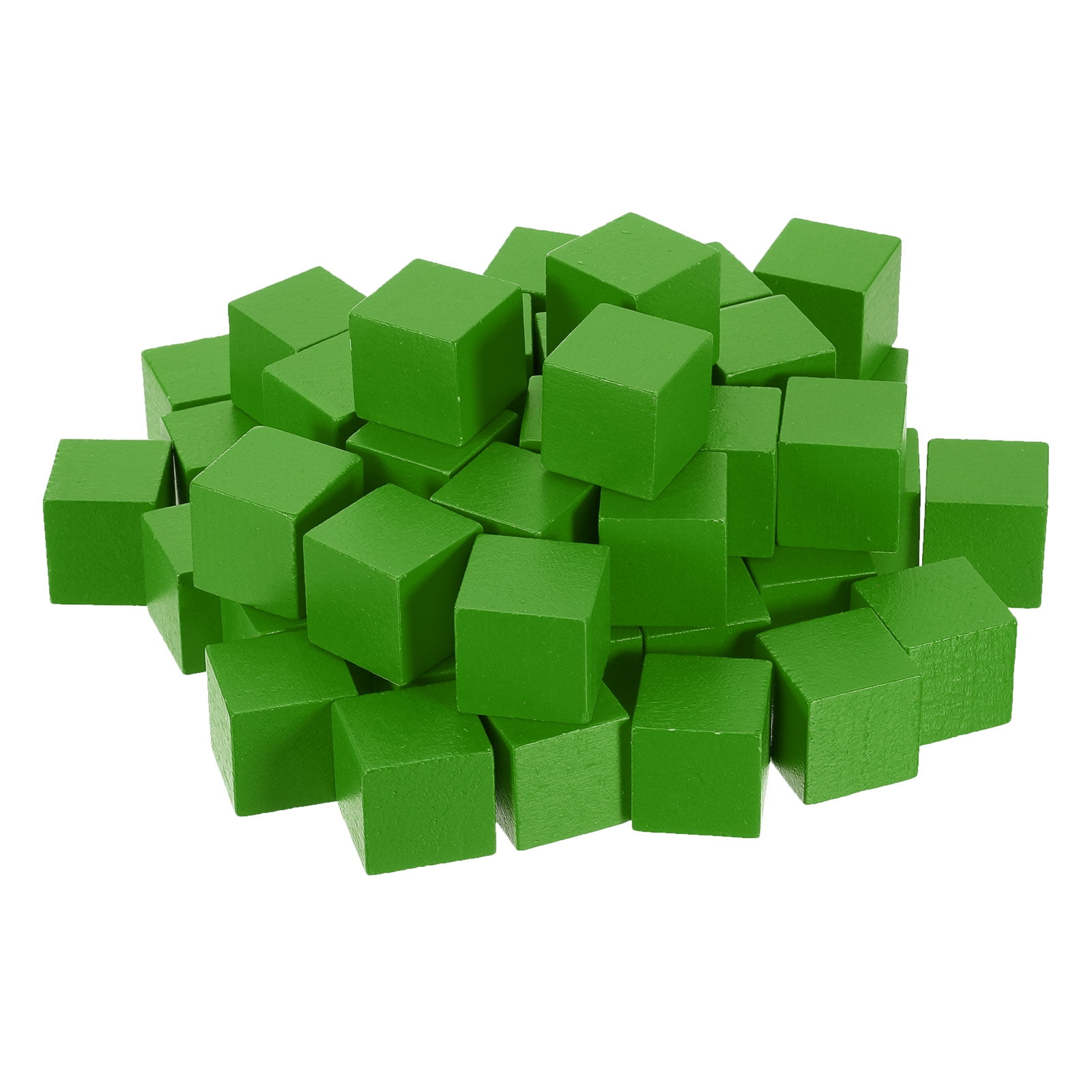 100Pcs Wood Blocks for Crafts, 1 Inch Unfinished Wooden Cube Pine Wood ...
