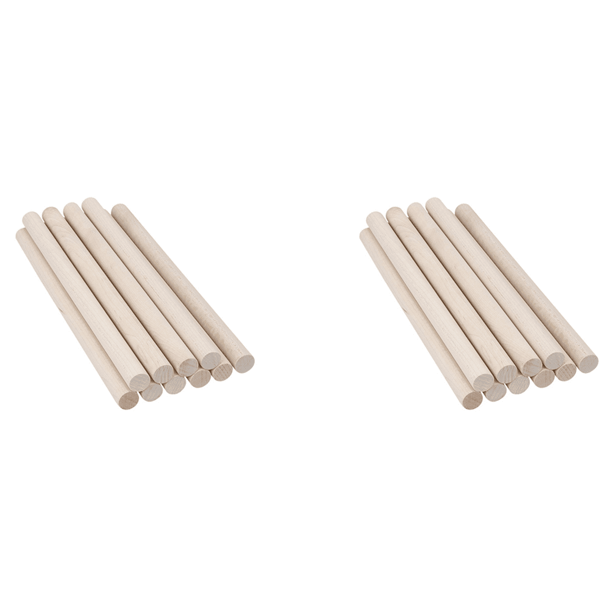 100Pcs Wooden Dowel Rods Unfinished Wood Dowels, Solid Hardwood Sticks ...