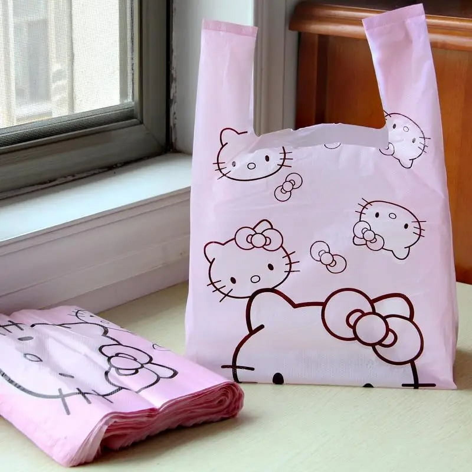 100Pcs/set Sanrio Garbage Bags Anime Hello Kitty Print Portable ...