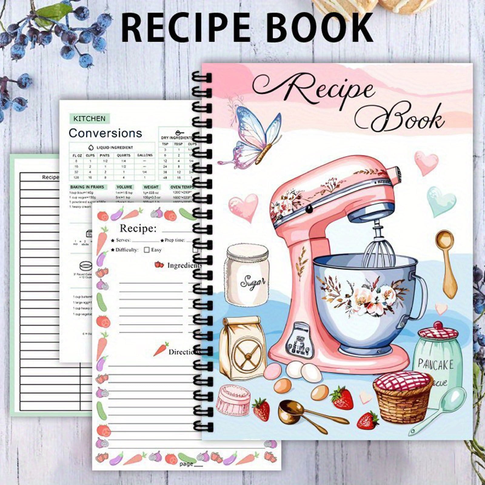 100Pgs A5 Recipe Notebook, Home Annual Plan Record Book, Expense Record ...