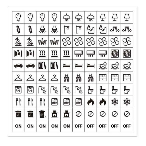 100Pieces Clear Transparents Light Switchs Label Sticker Waterproof ...
