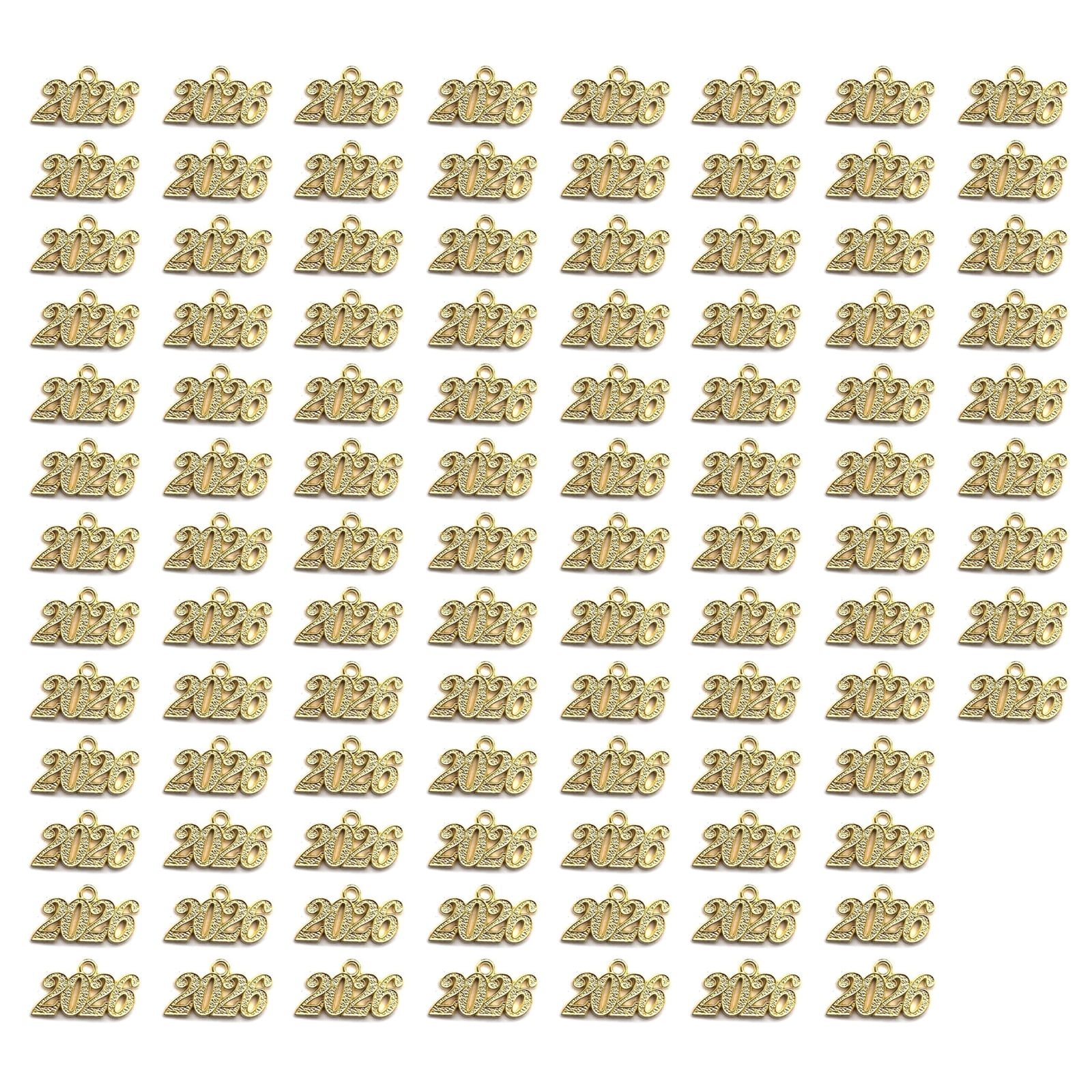 100Pieces Simple 2026 Year Number Charm Graduation Pendant For Unique ...