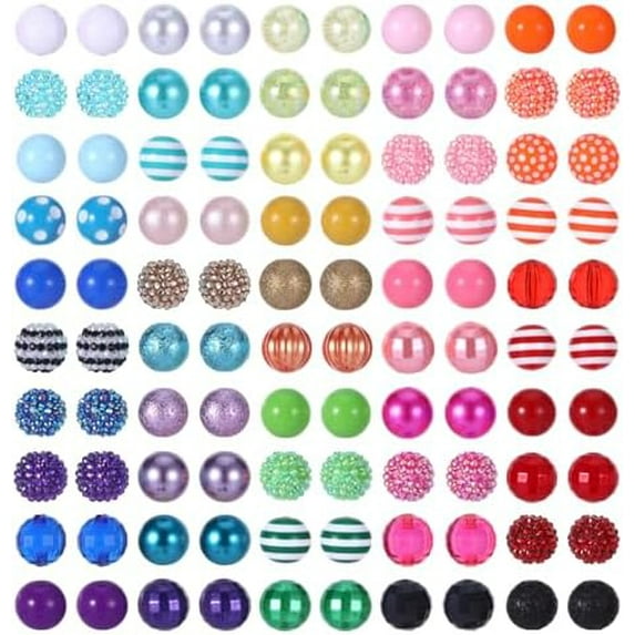 100Psc 20mm Beads for Pens, Beads for Beadable Pens, Mixed Beads ...
