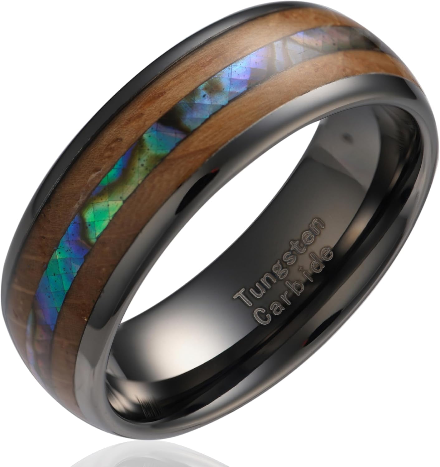 100S _JEWELRY Engraved Personalized Abalone & Whiskey Barrel Wood ...