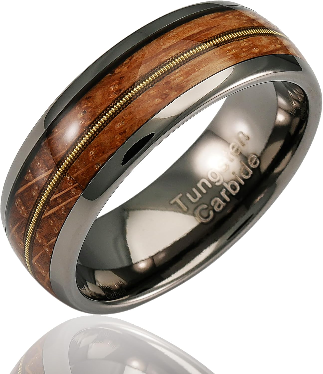 100S _JEWELRY Engraved Personalized Gunmetal Tungsten Rings For Men ...