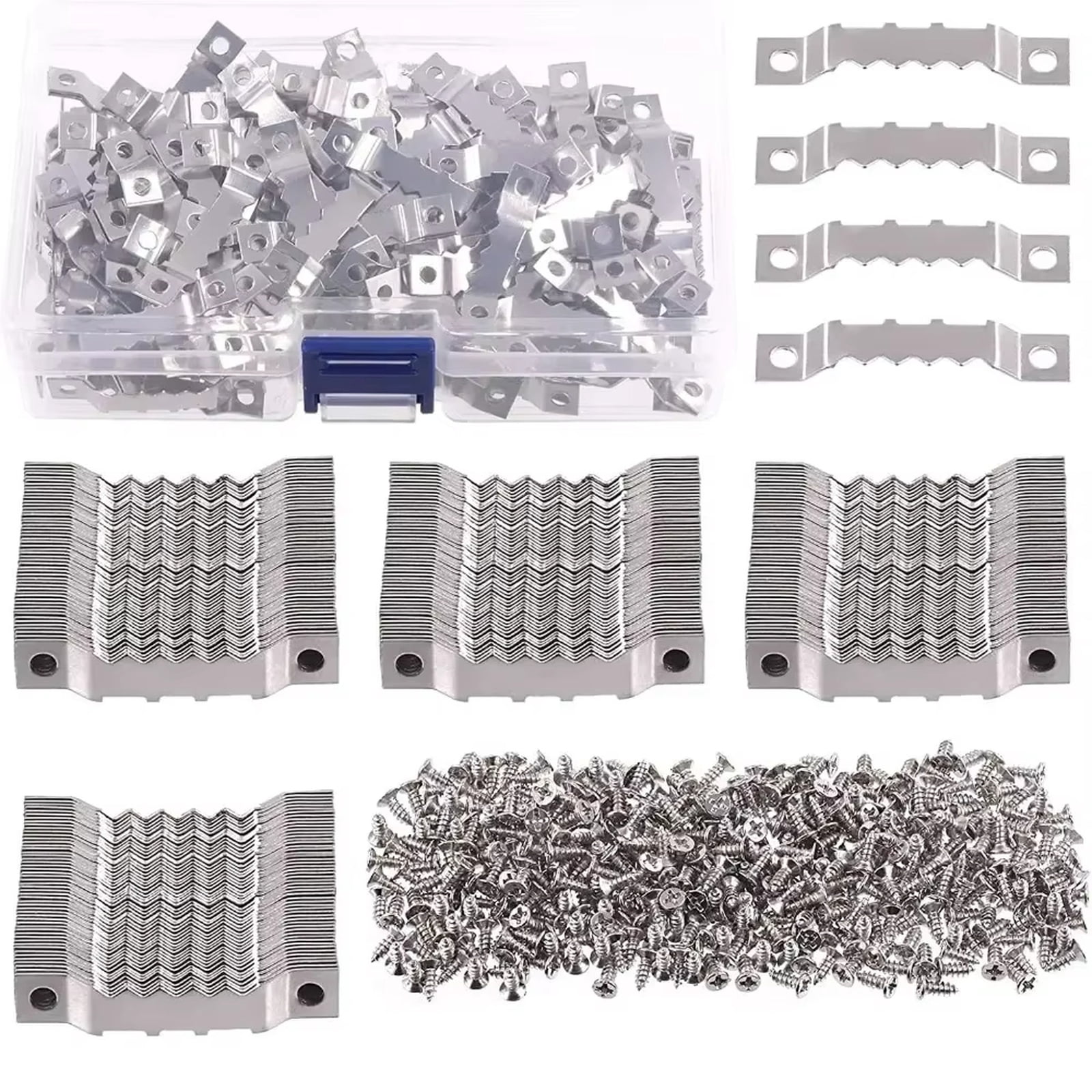 100Sets Boxed Double Sided Sawtooth Hooks Metal Straight With Flat Head ...
