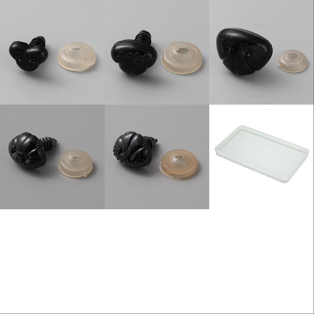 100Sets Plastic Safety Noses Craft Nose with Gasket for DIY Doll Toys ...