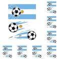 100Sets Soccer Fan Temporary Tattoo Household Stickers Decorative ...