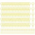 100Sets Yellow Keychain Making Kit, 30mm 1.2inch Chain Keychain Rings ...