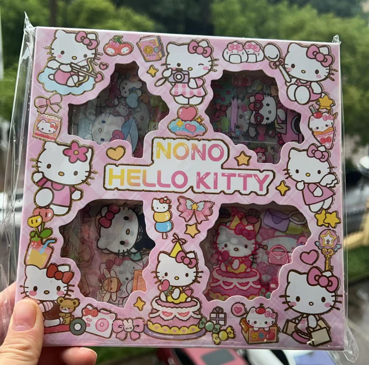 100Sheet /Box Sanrio Combo Stickers Kawaii Kulomi Melody Cinnamoroll ...