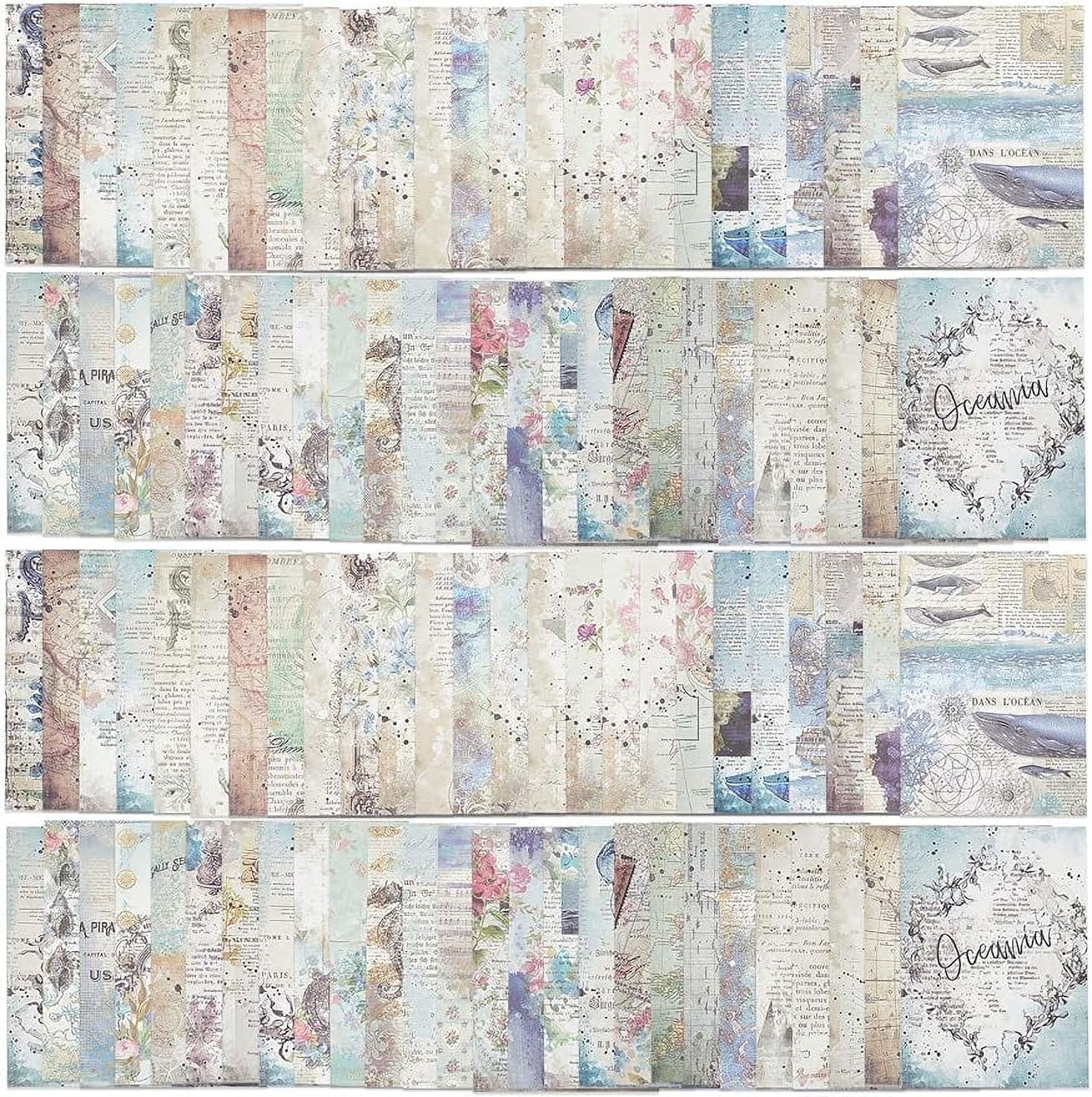 100Sheets Lace Decorative Craft Paper 14x10cm Vintage Flowers Pattern ...