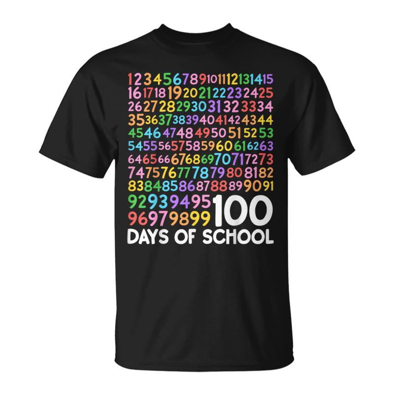 100Th Day Of School Teacher 100 Days Of School Math Numbers TShirt ...