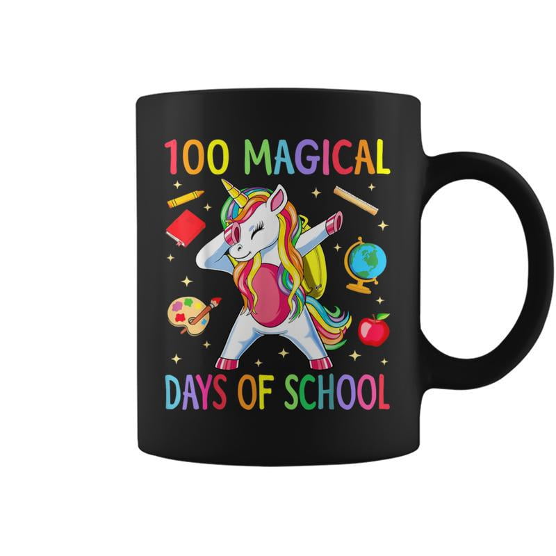 100Th Day Of School Unicorn 100 Magical Days Teacher Girls Coffee Mugs ...