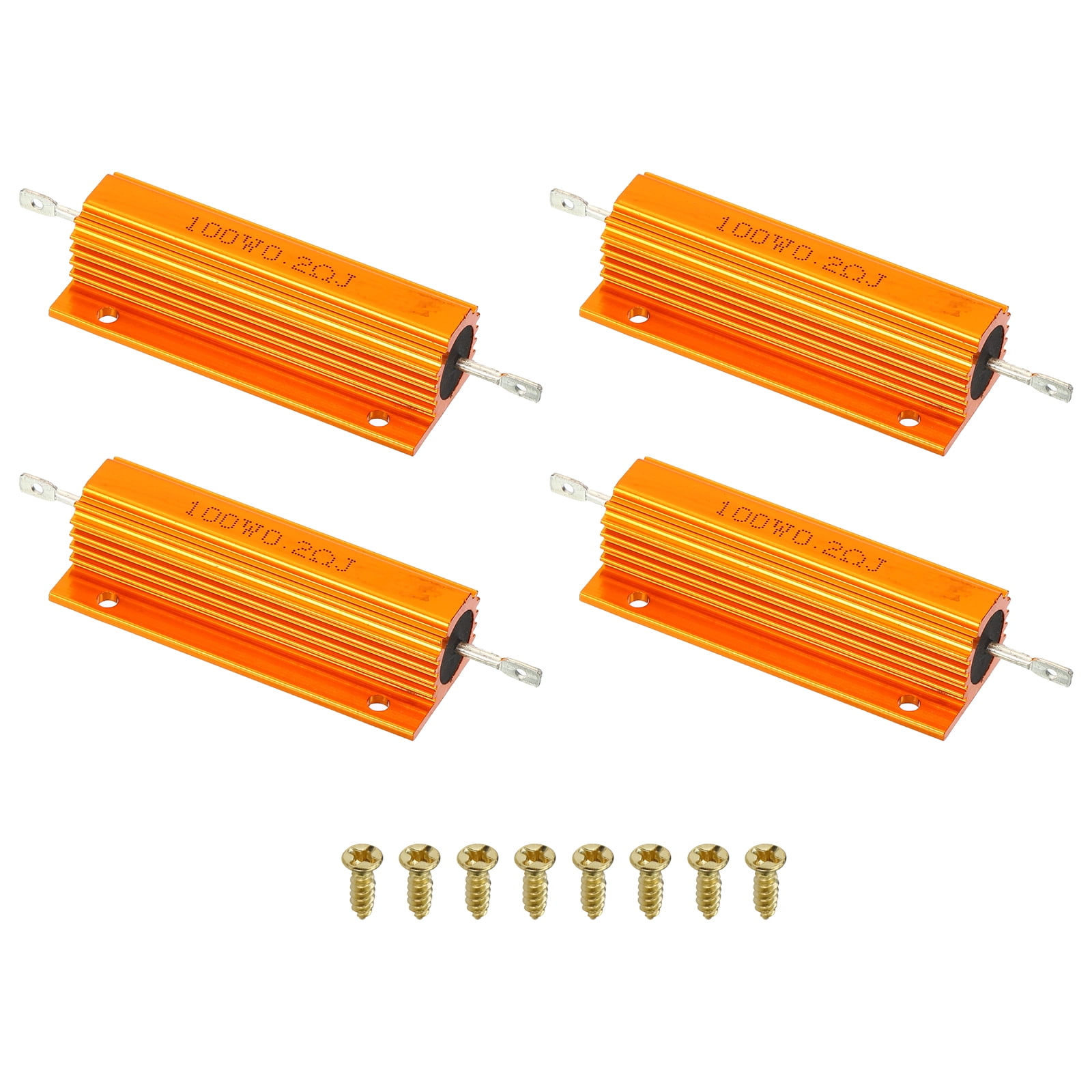 100W 0.2 Ohm Aluminum Shell Resistor Housing Resistor with Screws 4Set ...