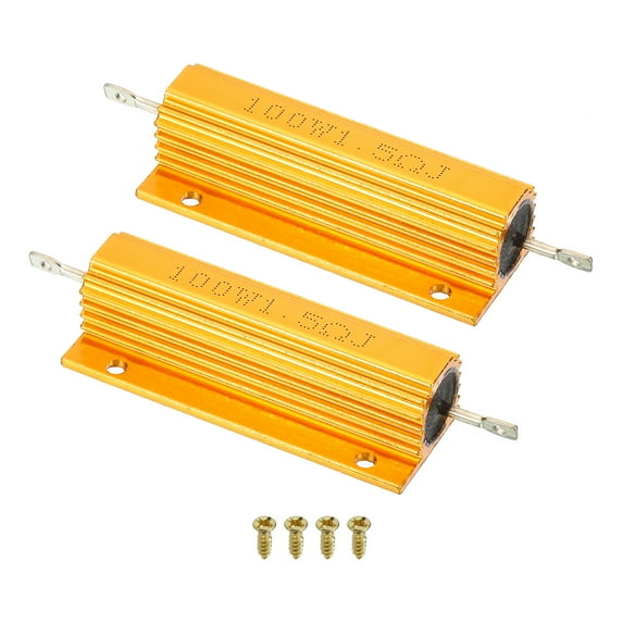 100W 1.5 Ohm Aluminum Shell Resistor Housing Resistor with Screws 2Set ...