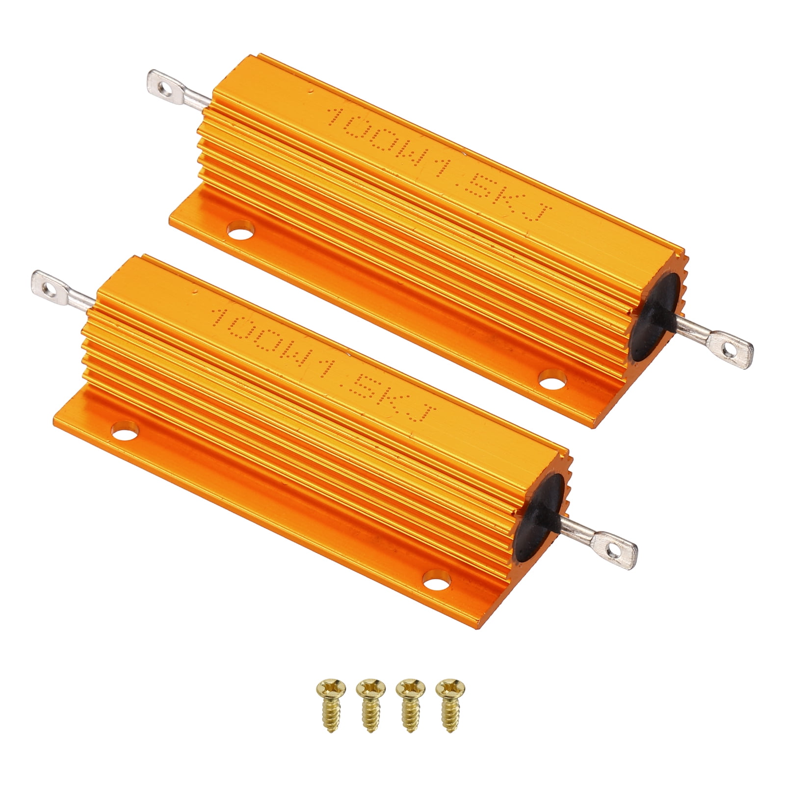 100W 1.5K Ohm Aluminum Shell Resistor Housing Resistor with Screws 2Set ...