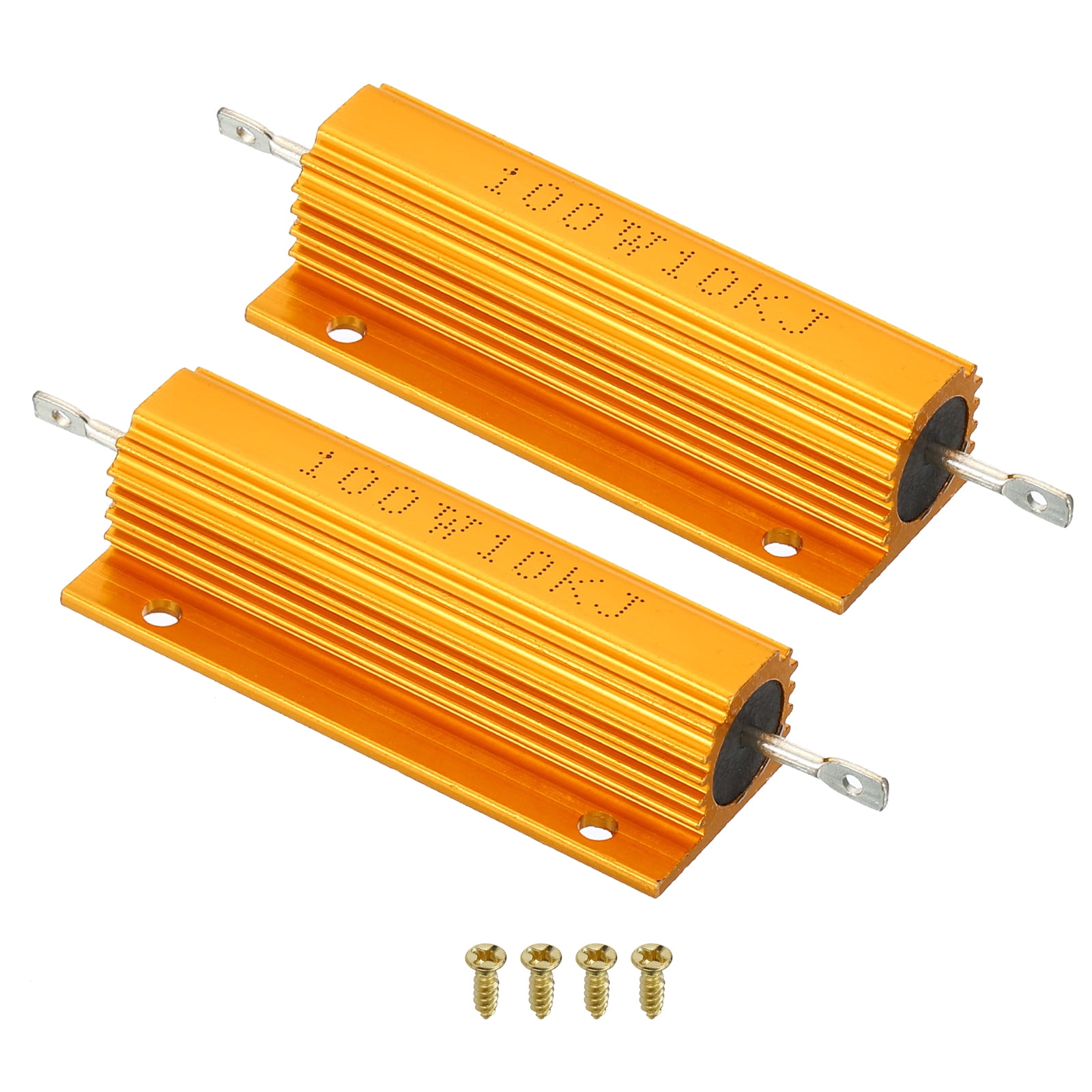 100W 10K Ohm Aluminum Shell Resistor Housing Resistor with Screws 2Set ...