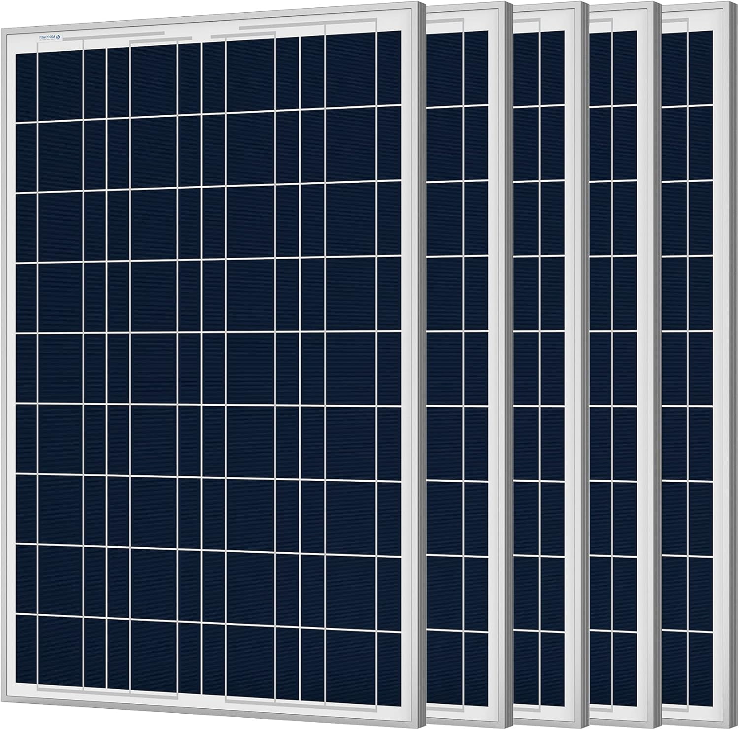 100W 12V Poly Solar Panel with PV Connectors for 12 Volt Battery ...