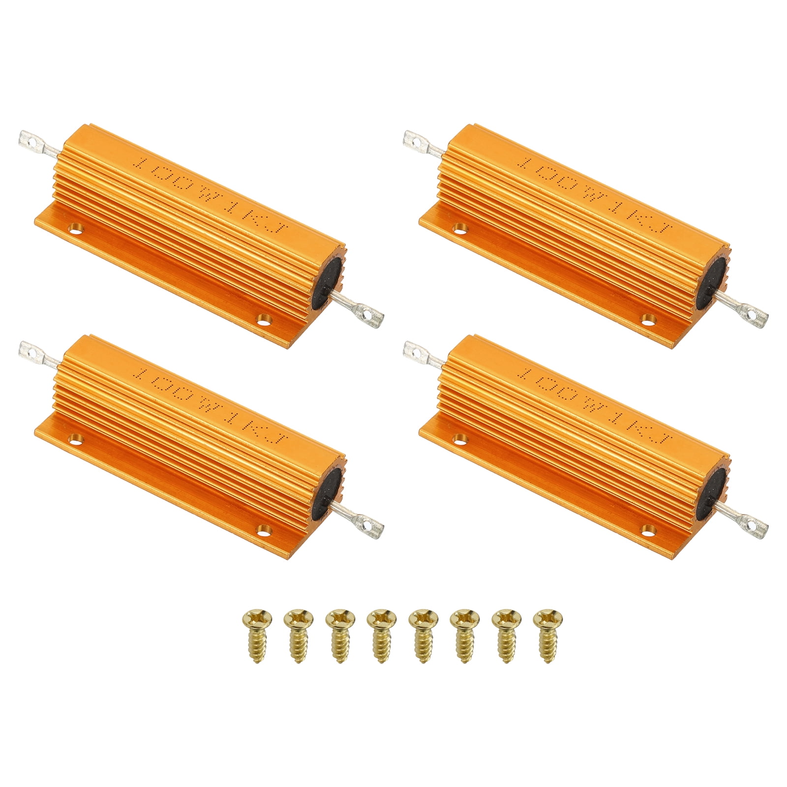 100W 1K Ohm Aluminum Shell Resistor Housing Resistor with Screws 4Set ...